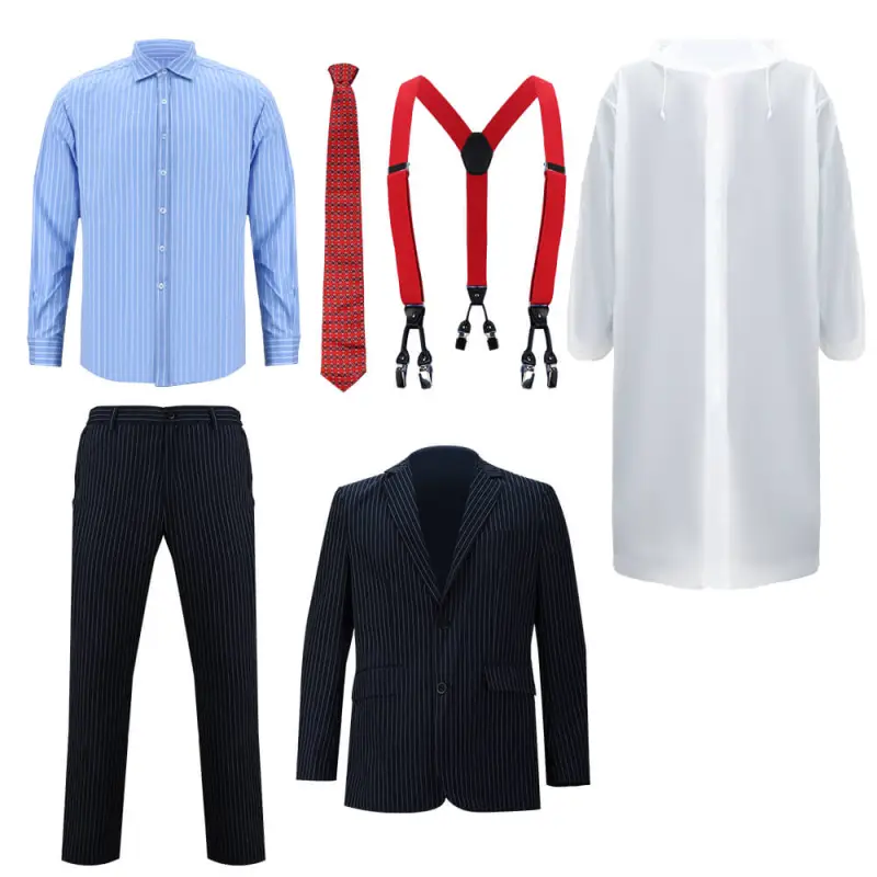 American Psycho Patrick Bateman Cosplay Costum Movie Theme Party Suit ...