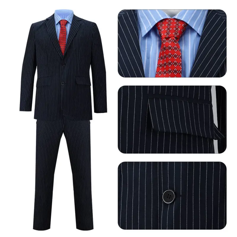 American Psycho Patrick Bateman Cosplay Costum Movie Theme Party Suit ...