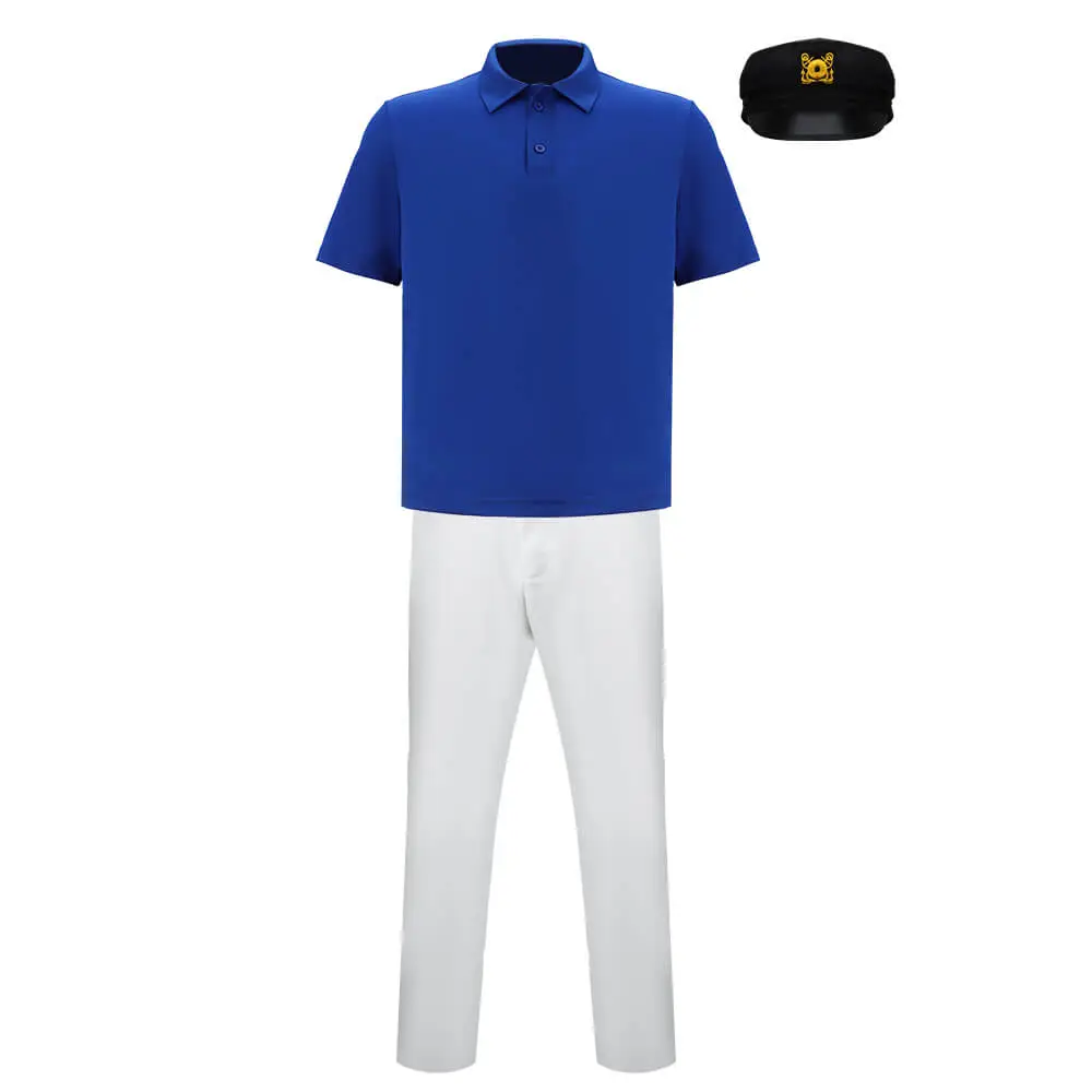 Gilligan's Island The Skipper Captain Jonas Grumby Cosplay Costume TV ...