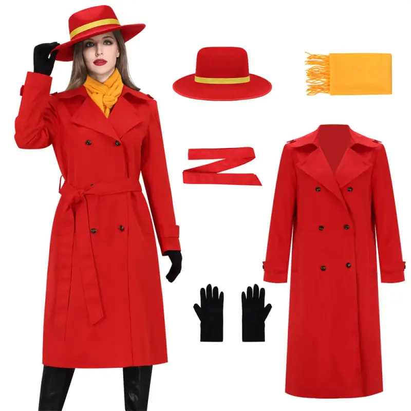 Women's Carmen Sandiego Costume TV Series Cosplay Outfits Takerlama