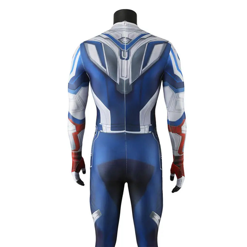 Captain America: Brave New World Superhero Sam Wilson Jumpsuit Cosplay ...