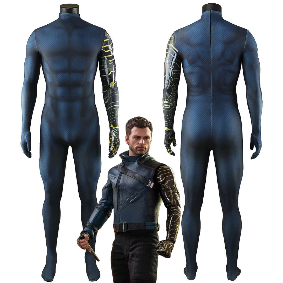 Thunderbolts Bucky Barnes Winter Soldier Cosplay Costume Jumpsuit Takerlama