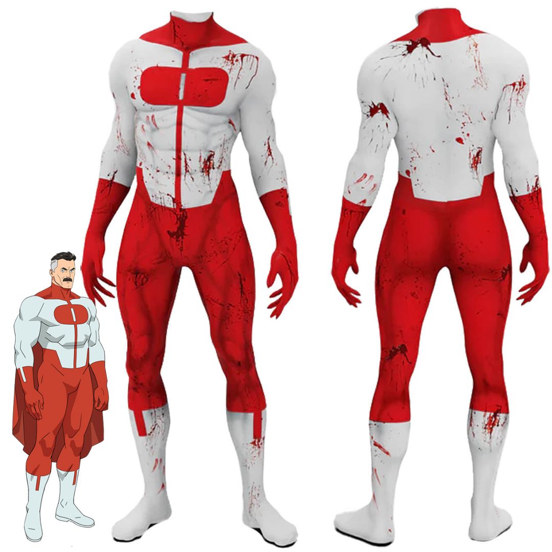 Invincible Omni-Man Nolan Grayson Cosplay Costume Superhero Suit Takerlama