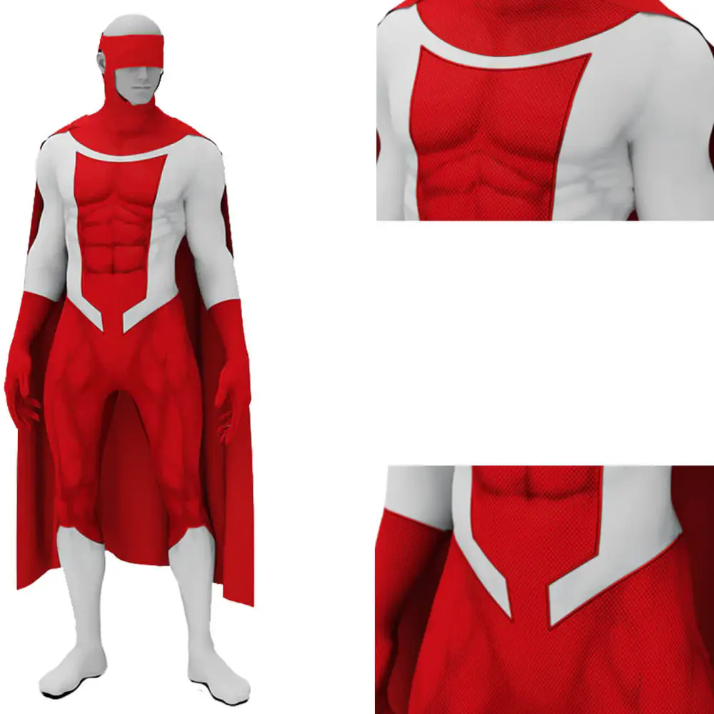 Invincible Omni Mark Cosplay Costume Superhero 3D Print Junpsuit Mask ...