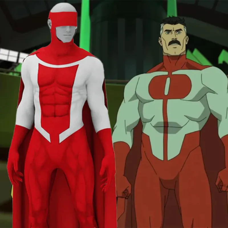 Invincible Omni Mark Cosplay Costume Superhero 3D Print Junpsuit Mask ...