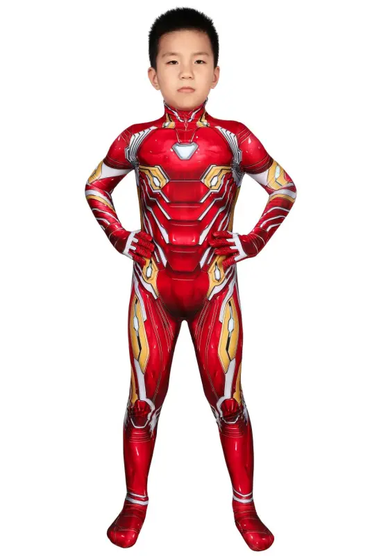 Children Avengers Iron Man Tony Stark Nanotech Cosplay Costume With ...