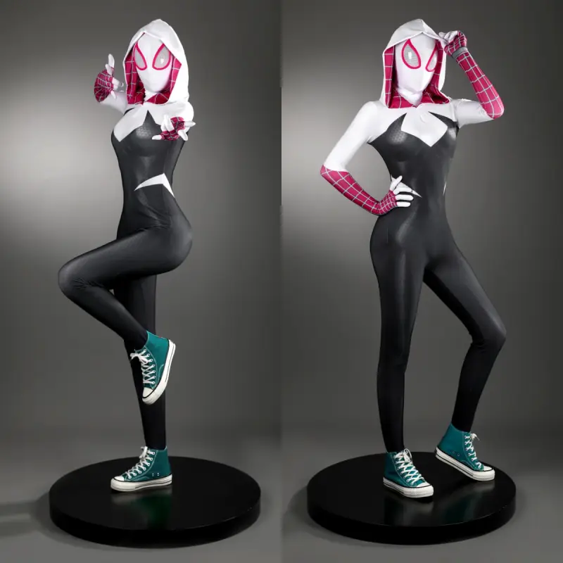 Gwen Stacy Cosplay Costume Jumpsuit Mask Spider-Man Across the Spider ...