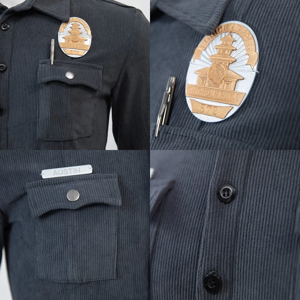 Game MK1 T-1000 Cosplay Costume Halloween Outfits Top Level Takerlama