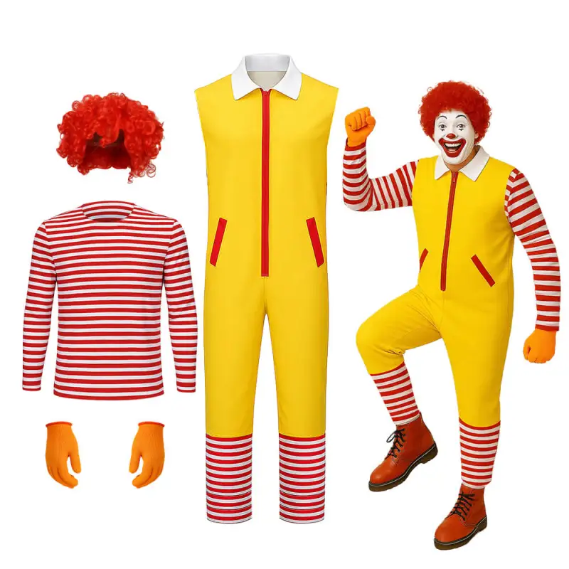 Ronald Clown M Uncle Cosplay Costume Wig Halloween Carnival Outfits For ...