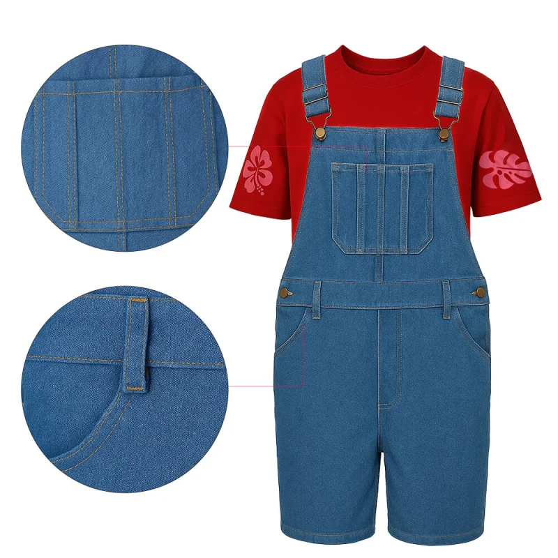 Lilo Pelekai Overalls Cosplay Costume Child's Fancy Dress Lilo & Stitch ...