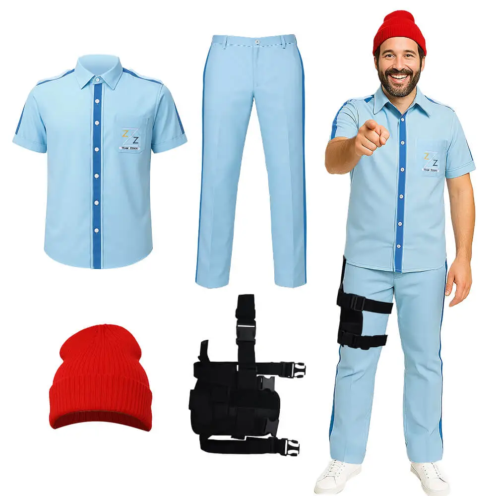 The Life Aquatic with Steve Zissou Crew Uniform Cosplay Costume Takerlama