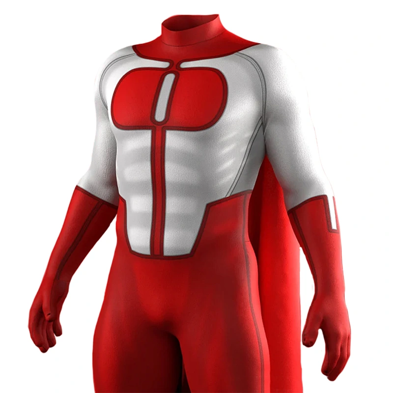 Invincible Superhero Omni-Man Cosplay Costume Nolan Grayson Red Suit ...