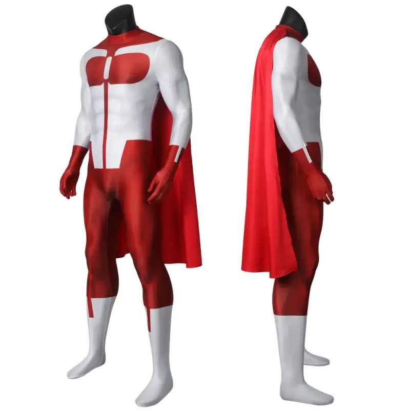 Invincible Omni-Man Cosplay Costume Superhero Nolan Grayson Red ...