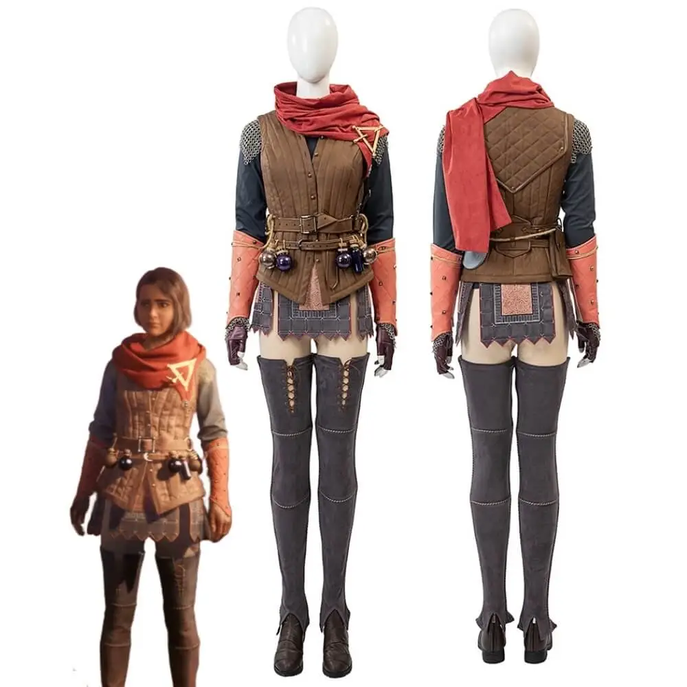Split Fiction Mio Cosplay Costume Dragon Realm Halloween Outfits Women ...