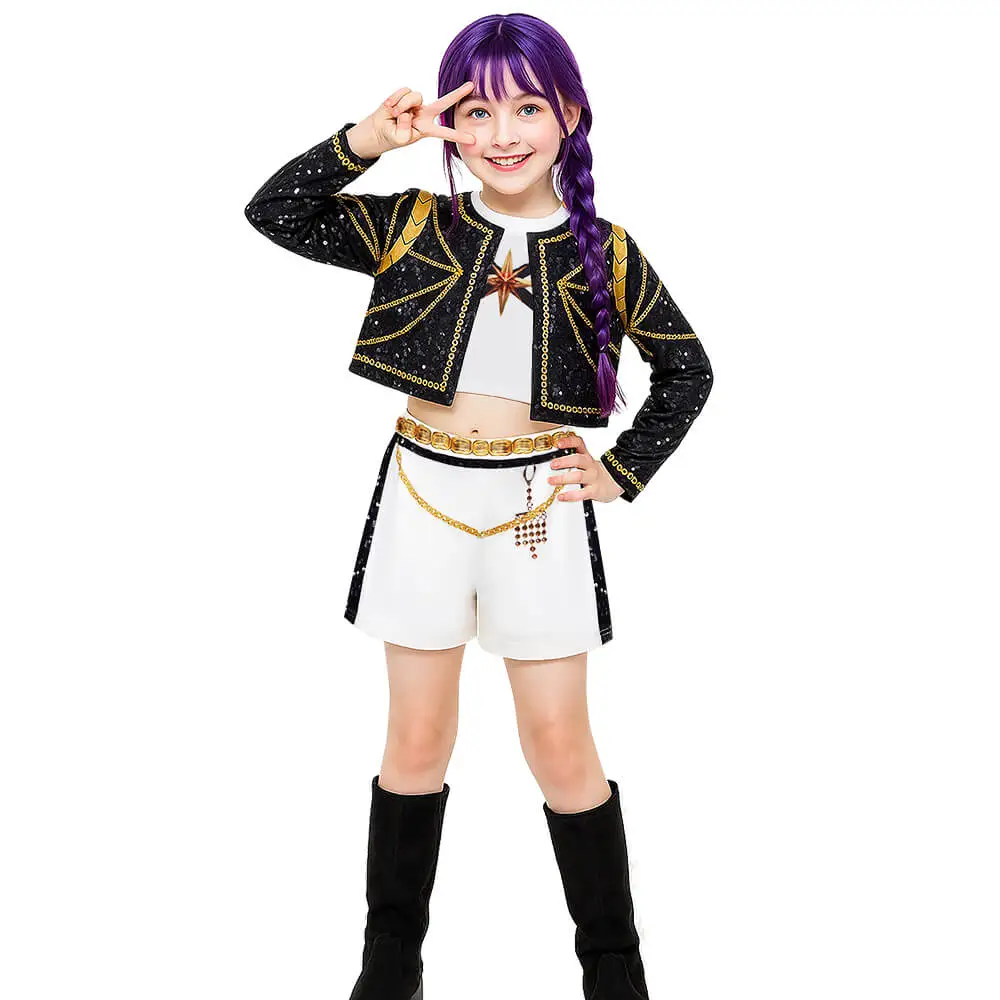 Child Kpop Demon Hunters Rumi Golden Stage Outfits Teenagers Cosplay ...