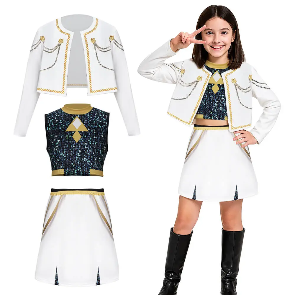 Child Kpop Demon Hunters Zoey Golden Stage Outfits Teenagers Cosplay ...