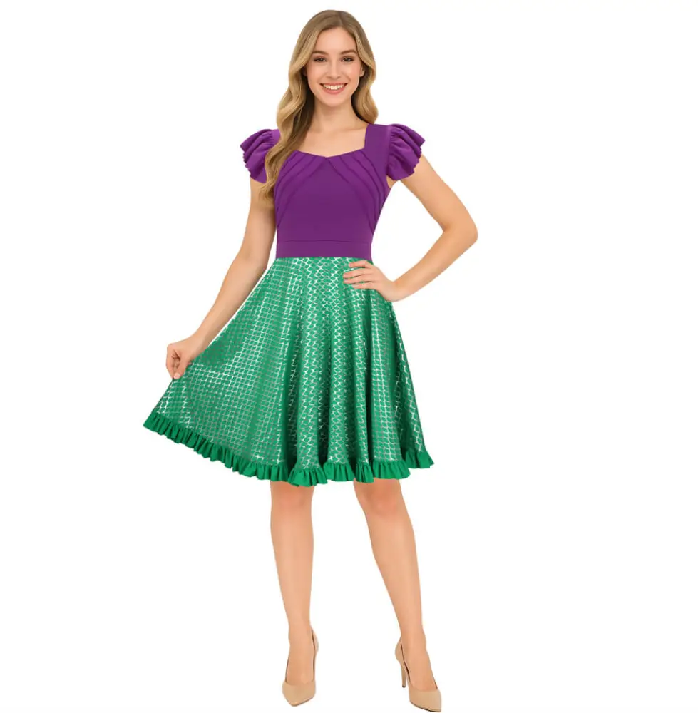 The Little Mermaid Halloween Cosplay Costume Ariel Princess Twirl Dress ...