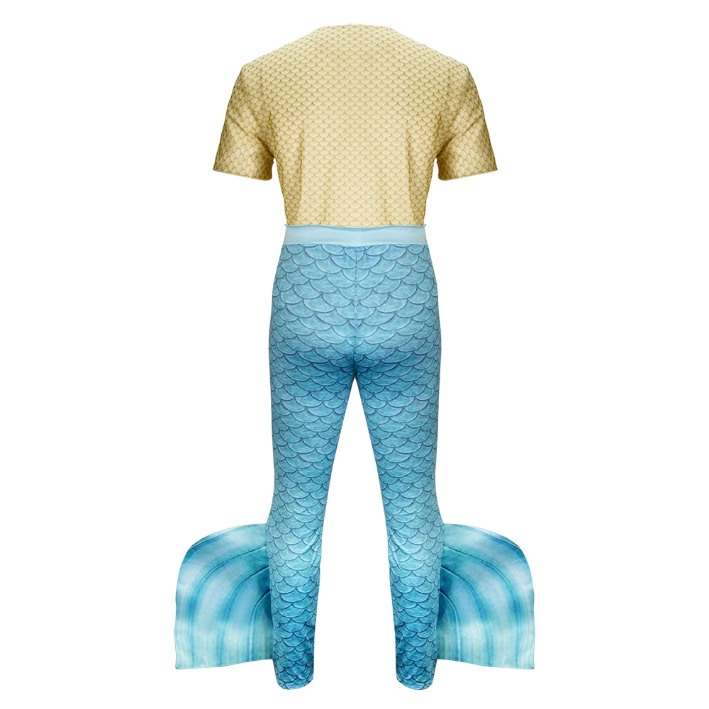 The Little Mermaid King Triton Costume for Men Poseidon Merman Suit for ...