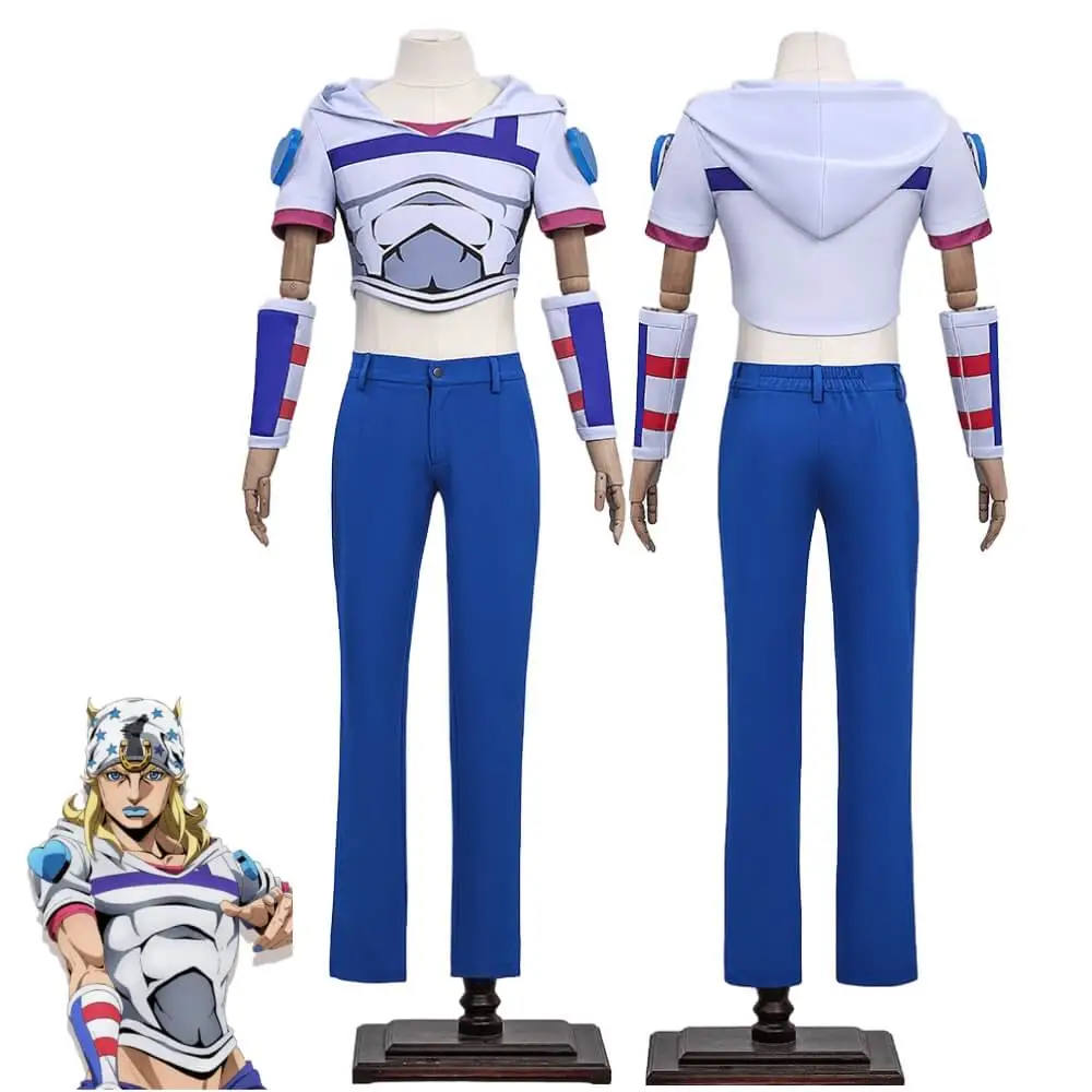 Johnny Joestar Cosplay Costume JoJos Steel Ball Theme Party Full Set ...