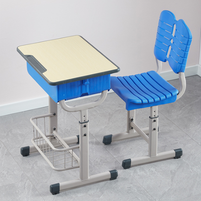 portable primary school adjustable student kid's desk and chair set