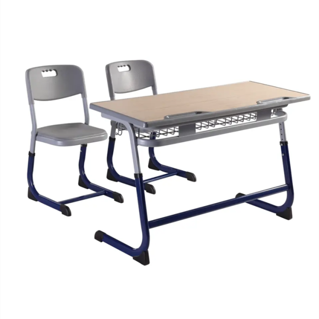 primary school student classroom double desk and chair set