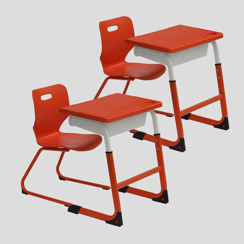Primary school furniture set hard plastic student chair and desk