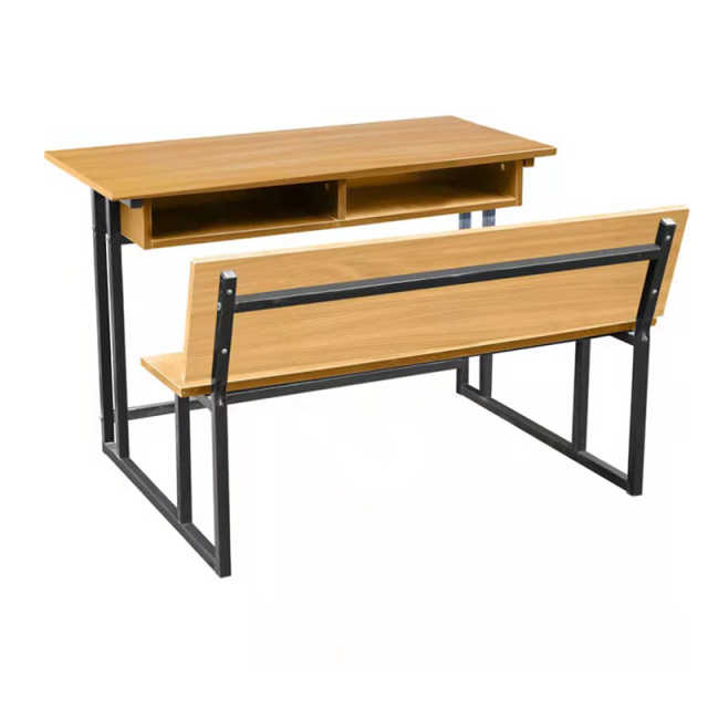 primary school classroom antique double desk with bench for students