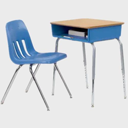 elementary school desk and chair set