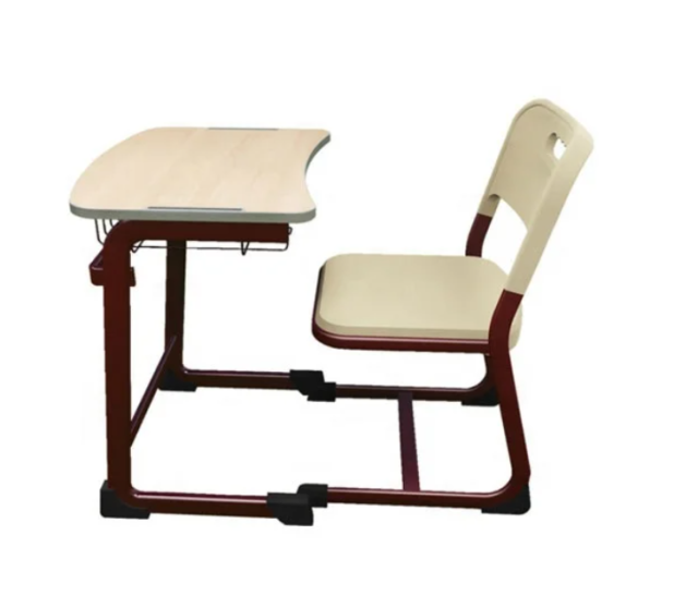 classroom single student desk and chair set