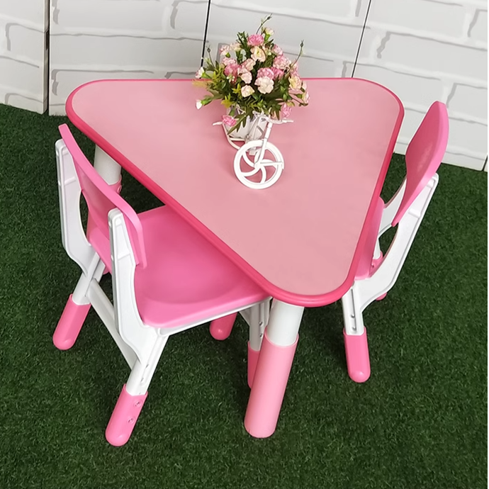 Kindergarten modular triangular kids table chair