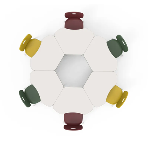 Single student collaborative study table chair