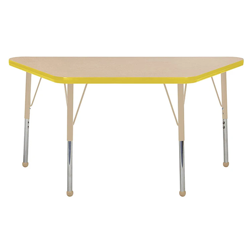 Trapezoid shape adjustable school kids study table