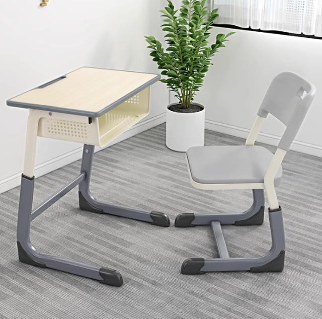 height adjustable student desk and chairs