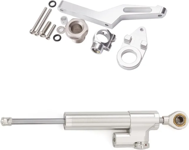 FXCNC Steering Damper With Mounting Bracket Kit Full Set--For Ninja 600 ...