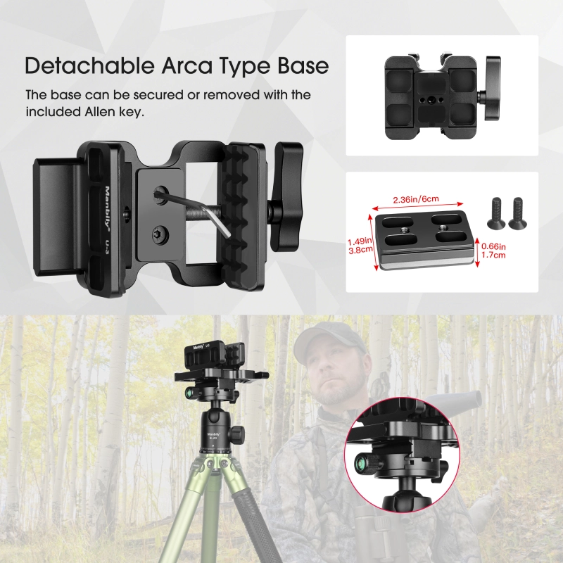 Manbily Shooting Saddle Mount, U-3 (Green, Black)