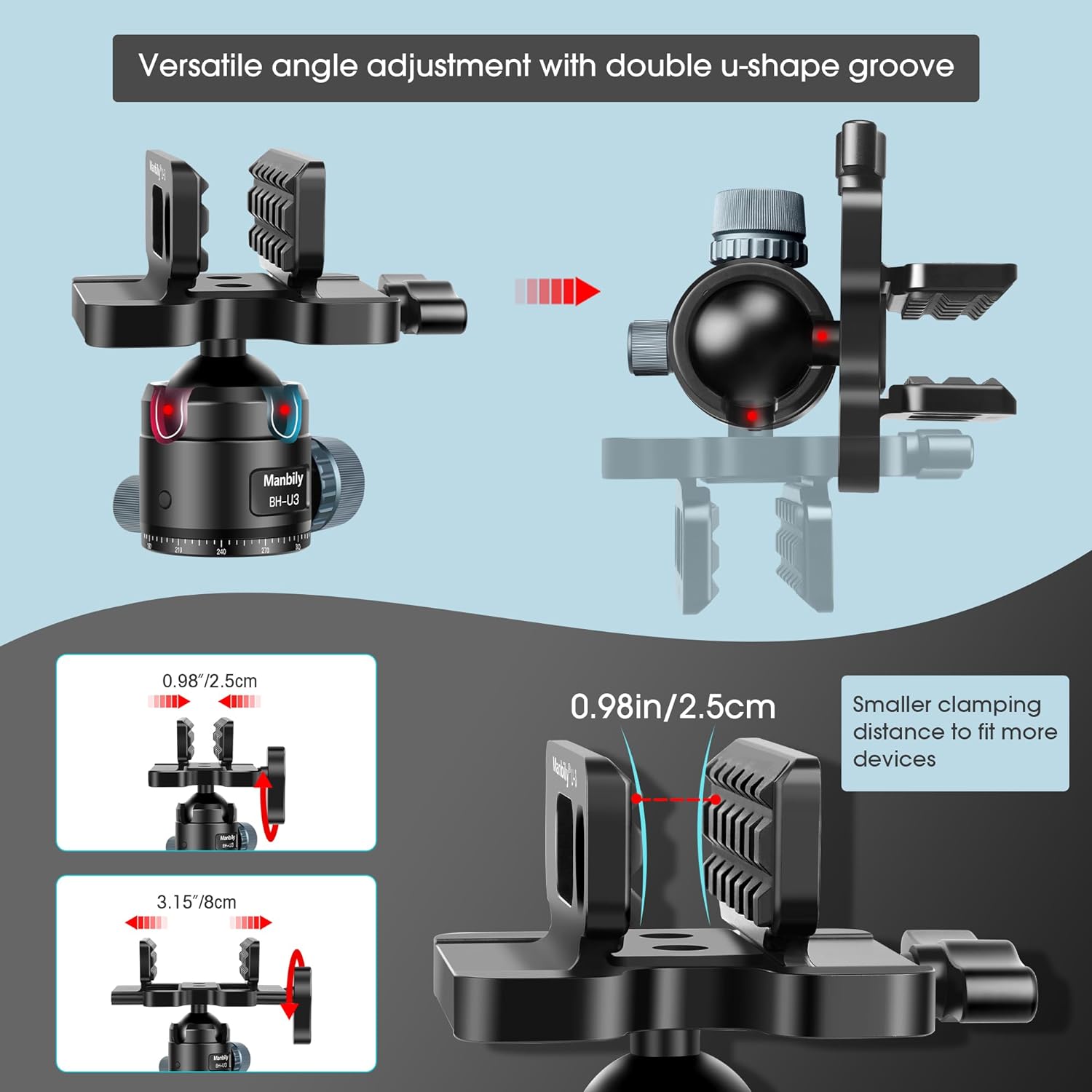 Manbily Shooting Saddle with 360° Ball Head, 44mm Large Ball, 44lbs ...