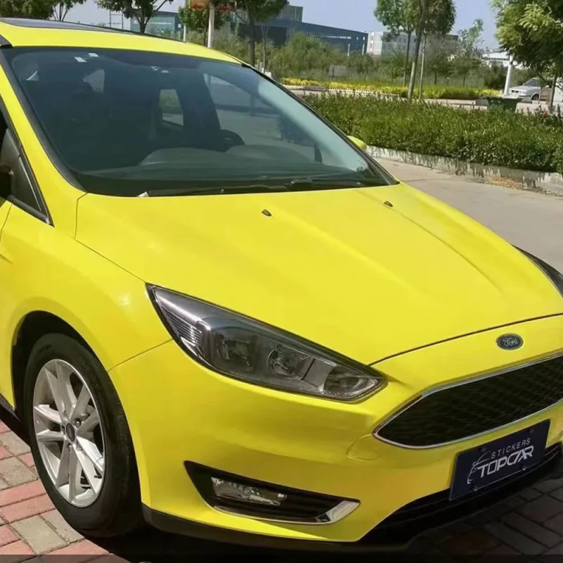 TOPCAR Super Gloss Lemon Yellow PET Vinyl Wrap
