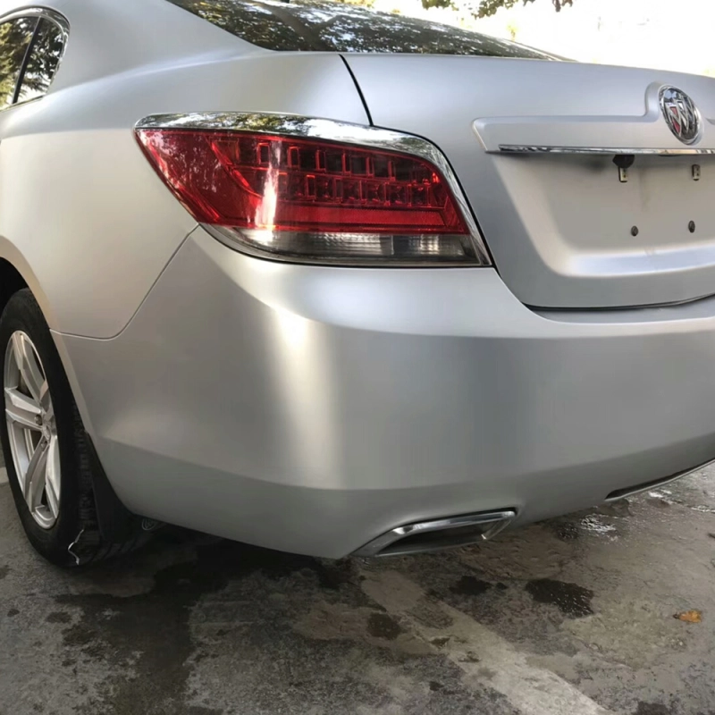 TOPCAR Satin Metallic Silver Vinyl Wrap Film