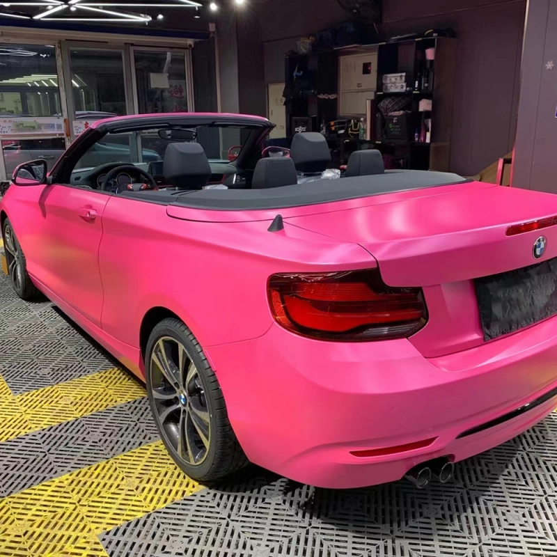 TOPCAR Satin Metallic Pink Vinyl Wrap Film