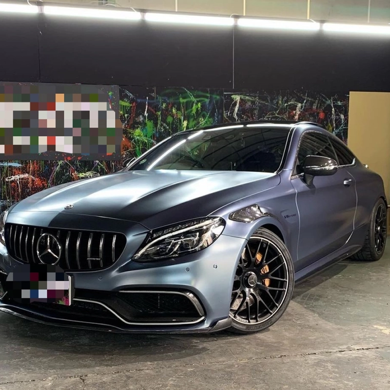 TOPCAR Satin Metallic Storm Blue Vinyl Wrap Film