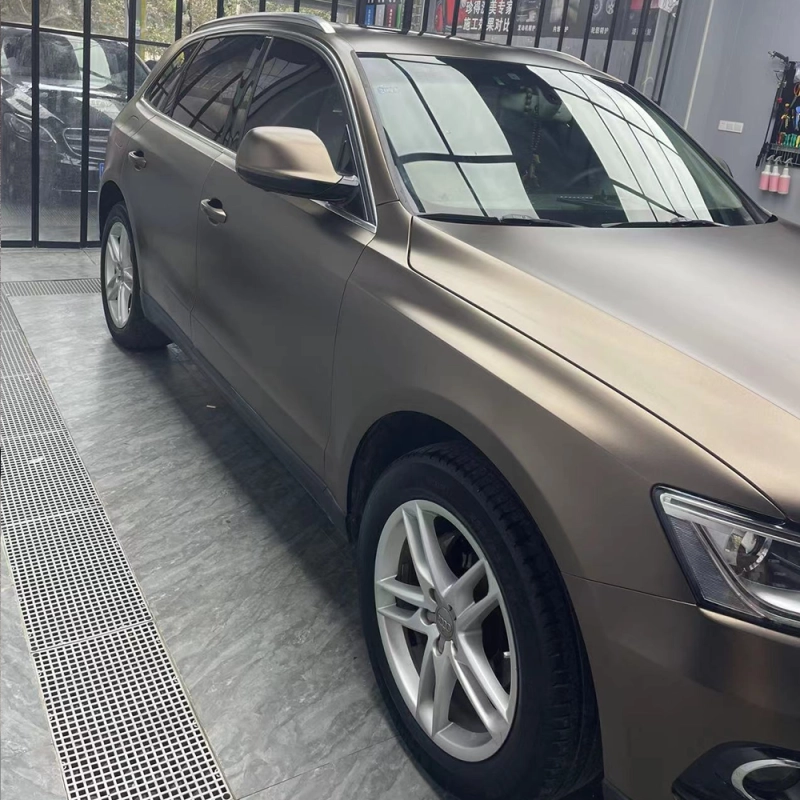 TOPCAR Satin Metallic Golden Brown Vinyl Wrap Film