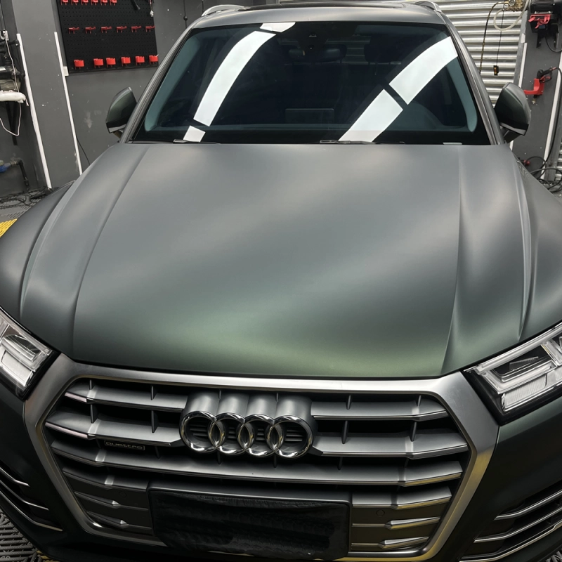 TOPCAR Satin Metallic Dark Green Vinyl Wrap Film