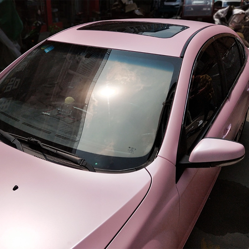 TOPCAR Satin Metallic Sakura Pink Vinyl Wrap Film