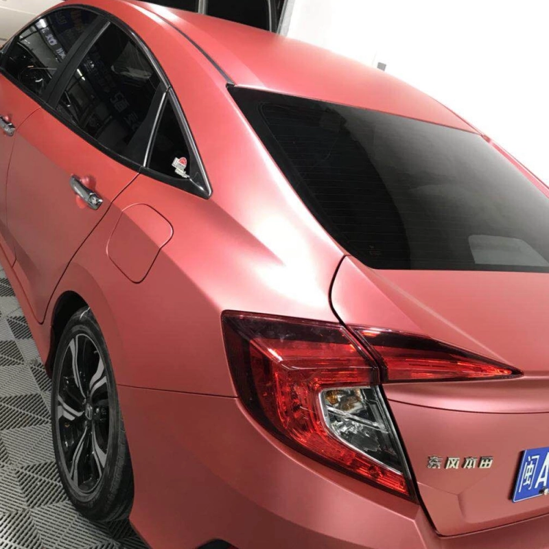 TOPCAR Satin Metallic Red Vinyl Wrap Film
