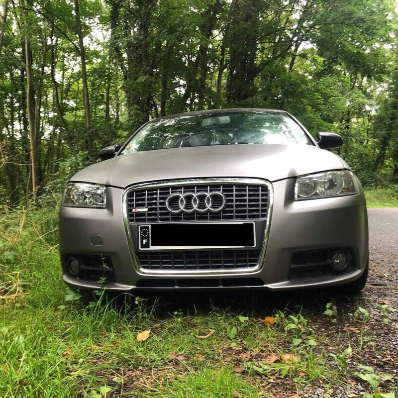 TOPCAR Matte Silver Gray Vinyl Wrap Film