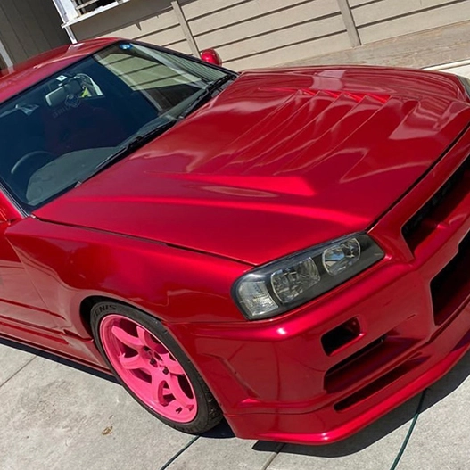 TOPCAR Glossy Metallic Red Vinyl Wrap Film