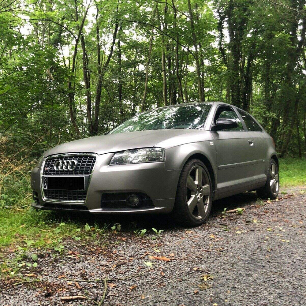 TOPCAR Matte Silver Gray Vinyl Wrap Film