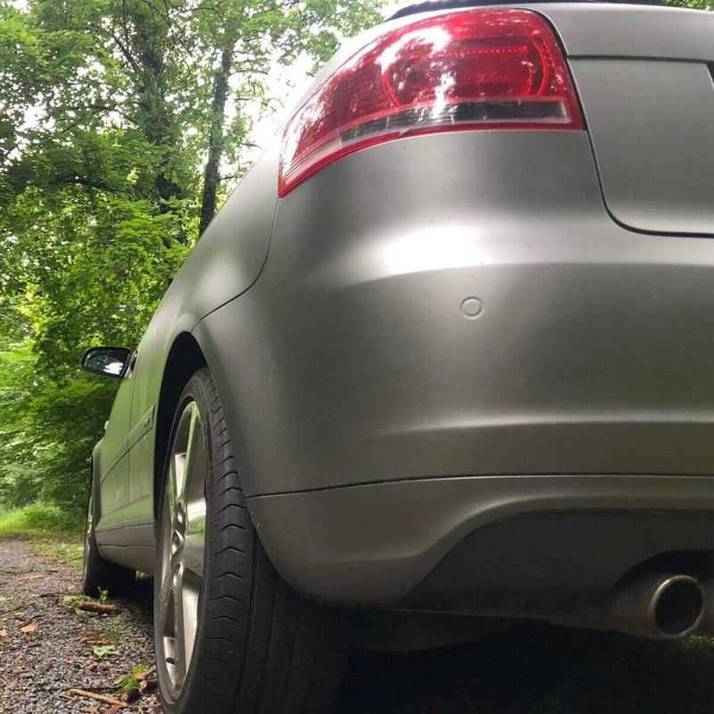 TOPCAR Matte Silver Gray Vinyl Wrap Film