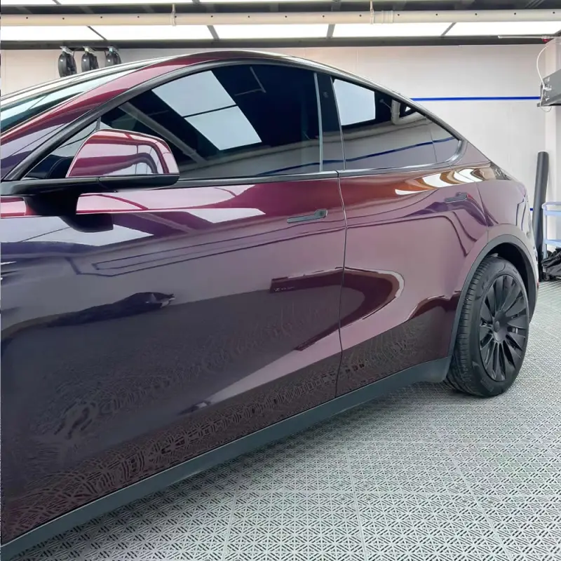 TOPCAR Galactic Madeira Red Chameleon PET Vinyl Wrap Film