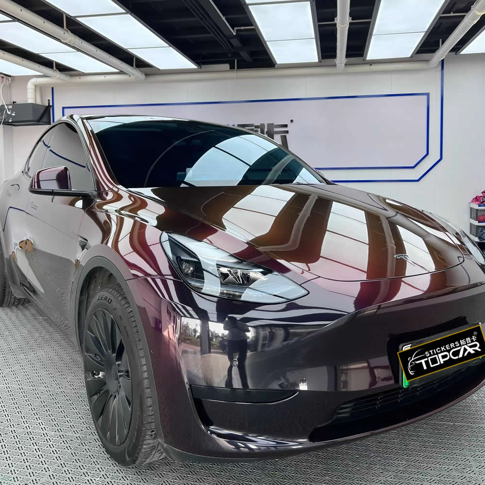 TOPCAR Galactic Madeira Red Chameleon PET Vinyl Wrap Film